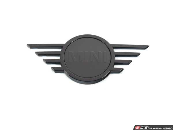 Genuine MINI - 51149880866 - Trunk Emblem - Newer Design Black line ...