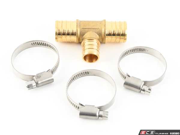 Assembled By ECS - 11539845352KT - Coolant Pipe - Return Line T Fitting ...