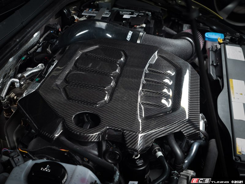 ECS - 000509LA02 - MK8 GTI/Golf R & 8Y A3/ S3 Carbon Fiber Engine Cover