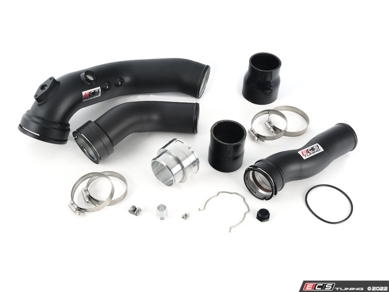ECS - 090699ECS09 - N55 Charge Pipe & Boost Pipe Kit - Powdercoated Black