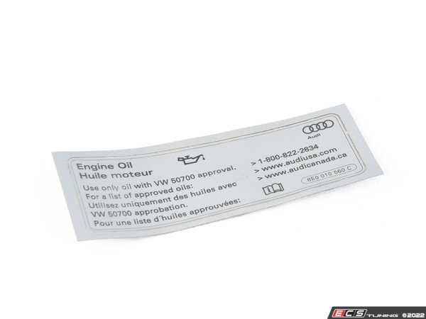 Genuine Volkswagen Audi - 8E0010560C - STICKER (8E0 010 560 C)