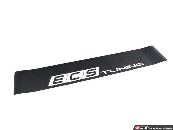 ECS - GBK55X10WBAN - Vinyl Windshield Banner - Gloss Black