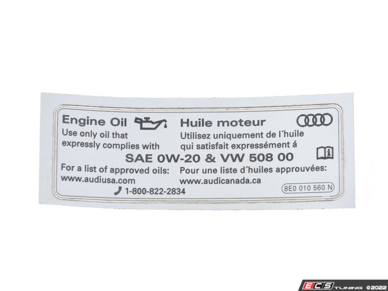 Genuine Volkswagen Audi - 8E0010560N - STICKER (8E0 010 560 N)