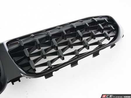 Genuine BMW - 51139448474 - Grill Front - Black (51-13-9-448-474)