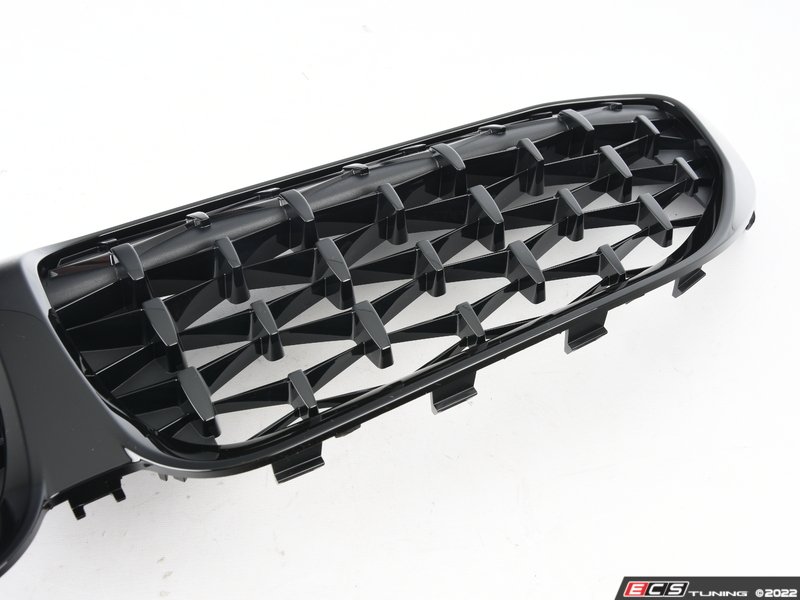 Genuine BMW - 51139448474 - Grill Front - Black (51-13-9-448-474)