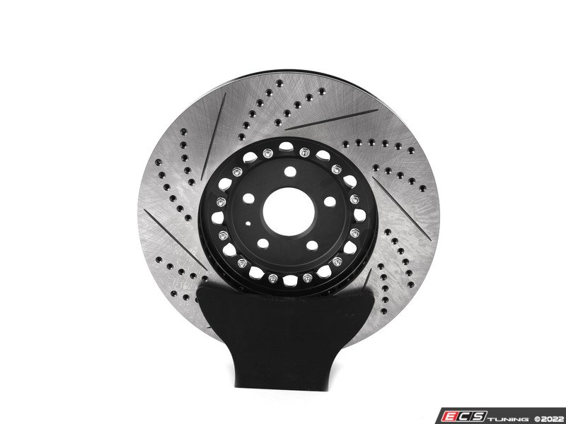 ECS - 018074la01KT - Front Cross-Drilled & Slotted 2-Piece Brake Rotors - Pair (380x36)