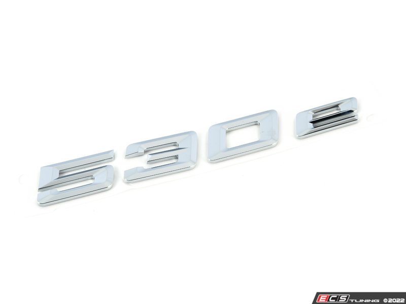 Genuine BMW - 51147418524 - Model Emblem - 530E (51-14-7-418-524)