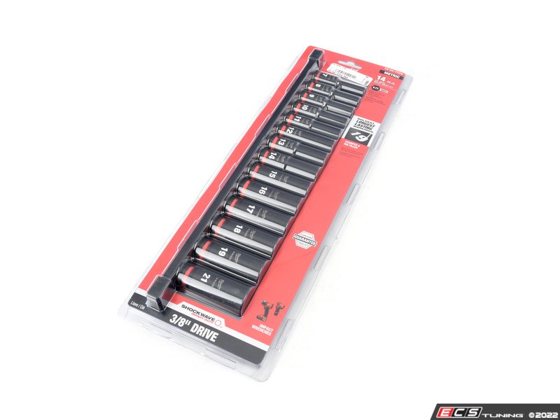 Milwaukee - 49-66-7008 - 14PC SHOCKWAVE Impact Duty 3/8" Drive Metric Deep 6 Point Socket Set