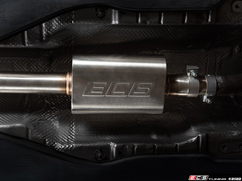 ECS - 020846la03KT - MK7 Jetta Cat-Back Exhaust System - With Turndown ...