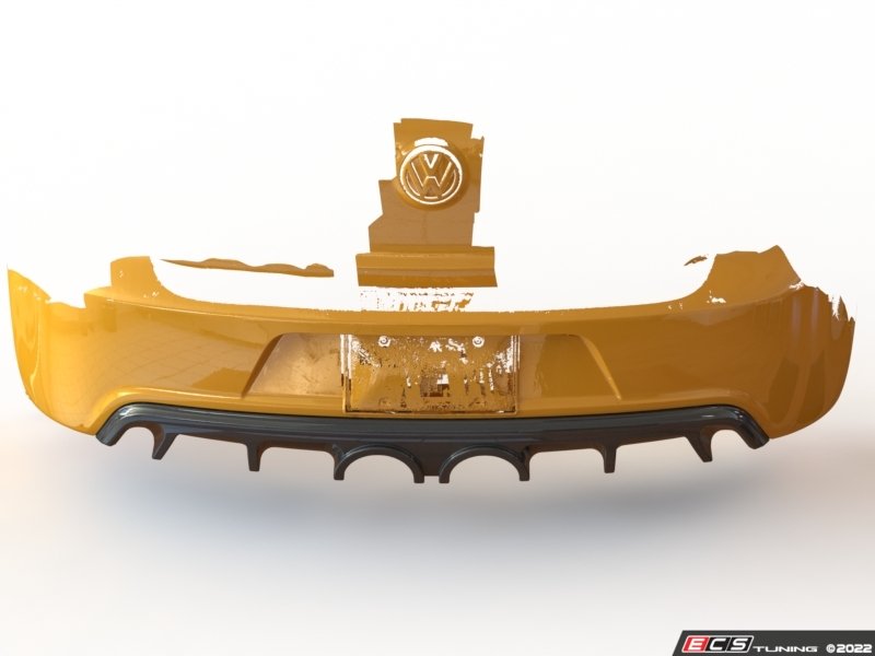 ECS - 014403LA01 - MK6 Golf R Rear Diffuser - Gloss Black