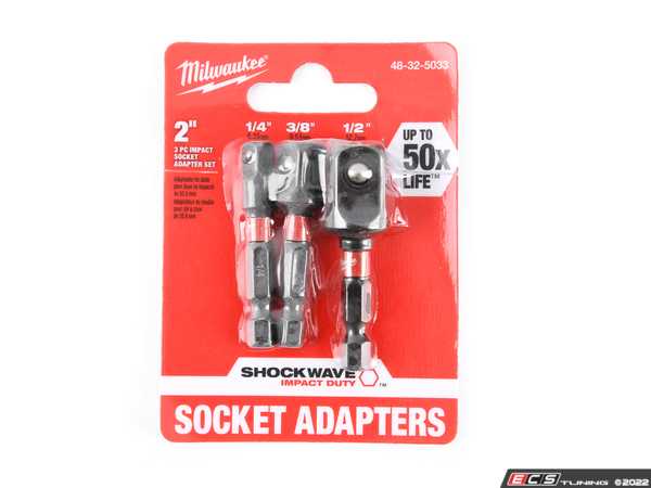 Milwaukee - 48-32-5033 - SHOCKWAVE 3PC Impact Socket Adapter Set