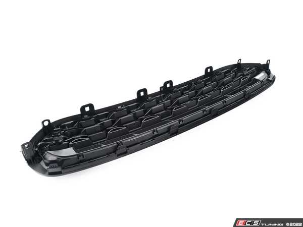 Genuine MINI - 51135A1A149 - JCW Grille LCI Piano Black With Red Stripe ...