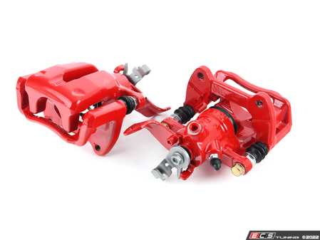 Power Stop - S3318 - Remanufactured RED Color Rear Brake Calipers - Pair