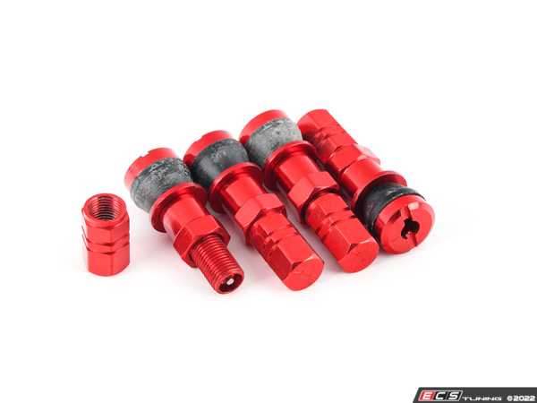 Sickspeed - 4PCVSW/SPKRED - Aluminum Valve Stems With Spike Caps - Red