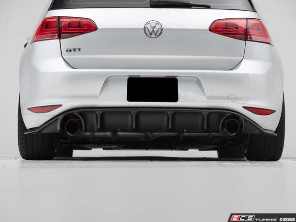 ECS - 029353ECS01-02KT - MK7 GTI Rear Diffuser - Textured Black ABS ...