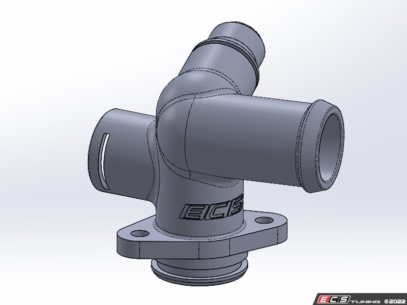 ECS - 012312LA01 - Audi B7 2.0T - Cast Aluminum Coolant Flange With O ...