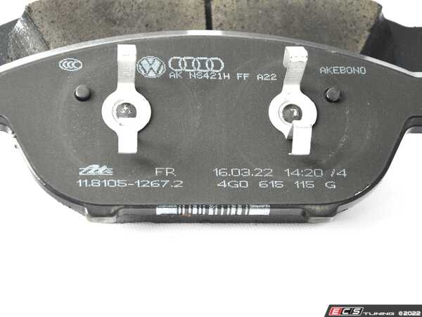 Genuine Volkswagen Audi - 4G0698151AJ - Front Brake Pad Set (4G0 698 ...