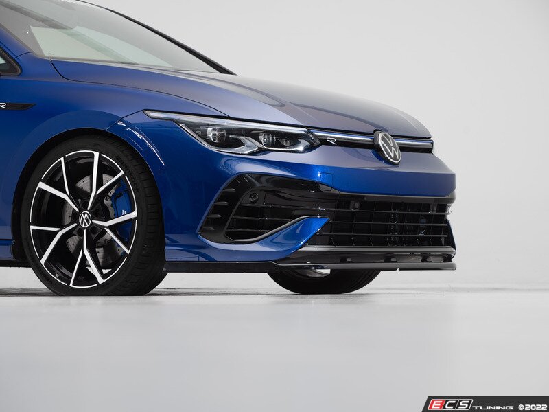 ECS - 033476la01-01KT - MK8 Golf R Front Lip Spoiler - Gloss Black