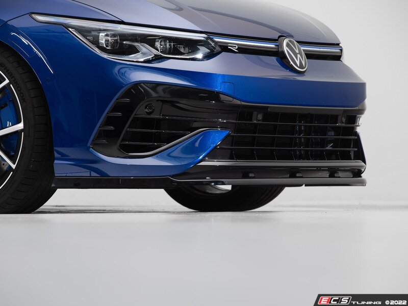 ECS - 033476la01-01KT - MK8 Golf R Front Lip Spoiler - Gloss Black