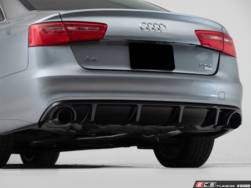 Audi C7 A6 S-Line Rear Diffuser - Gloss Black