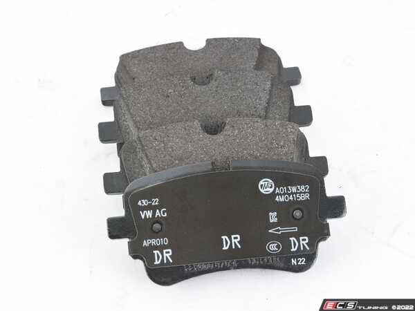 Genuine Volkswagen Audi - 4M0698451BG - Brake Pad Set - Rear (4M0 698 ...