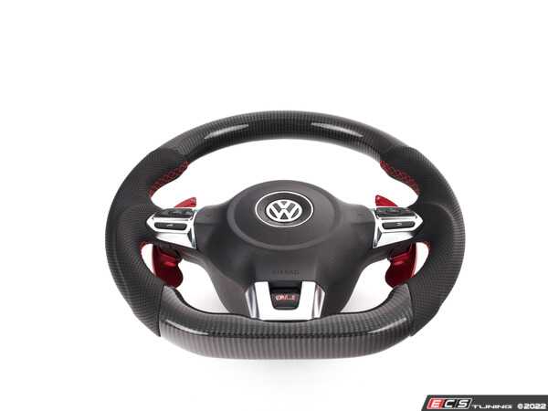 ECS - 001457LA01-01 - MK6 GTI/GLI DSG Carbon Fiber Steering Wheel ...