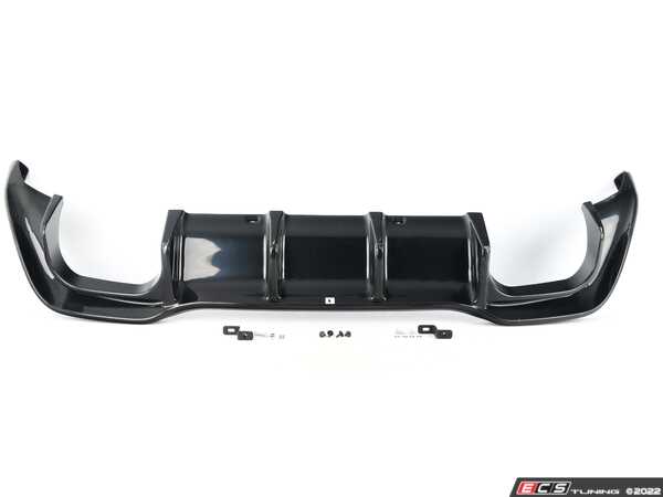 ECS - 033231la01KT - MK8 Golf R Rear Diffuser - Gloss Black