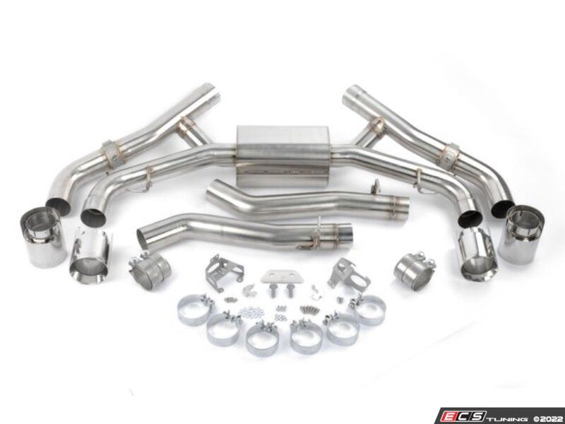 Dinan - D660-0090 - DINAN VALVED AXLE-BACK EXHAUST - Quad Chrome Tips