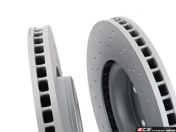Zimmermann - 4m0615301an1KT - Front Cross-Drilled Brake Rotors - Pair ...