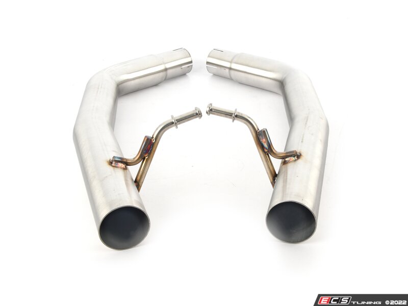 ECS - 042002LA01KT2 - B6 S4 Muffler Delete Kit - With 4.0" Chrome Tips