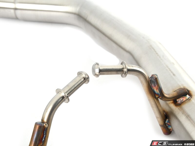 ECS - 042002LA01KT2 - B6 S4 Muffler Delete Kit - With 4.0" Chrome Tips