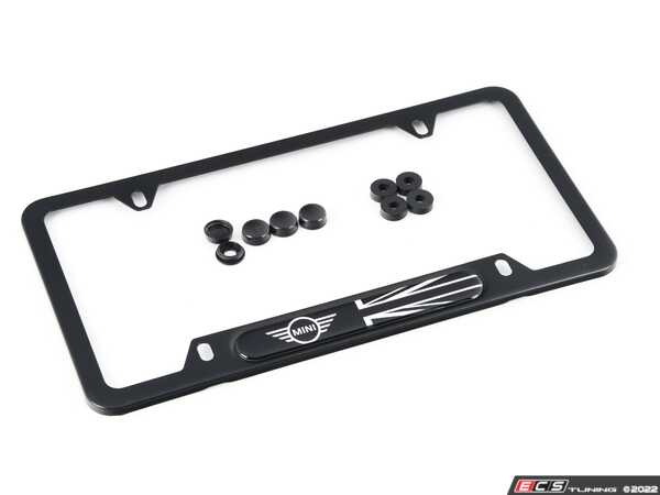 Genuine MINI - 51805A5CFB4 - MINI Black Jack/Wings License Plate Frame ...