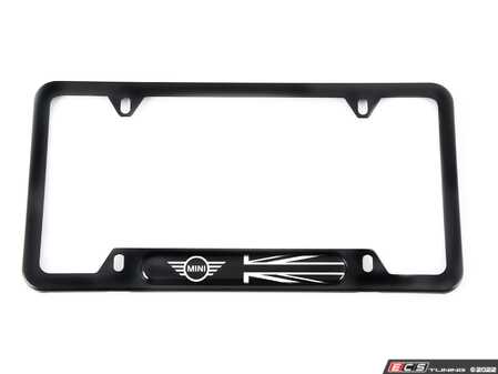 Genuine MINI - 51805A5CFB4 - MINI Black Jack/Wings License Plate Frame ...