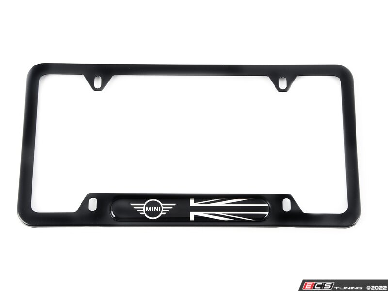 Genuine MINI - 51805A5CFB4 - MINI Black Jack/Wings License Plate Frame ...
