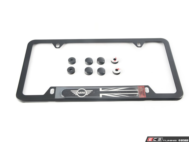 Genuine MINI - 51805A5CFB4 - MINI Black Jack/Wings License Plate Frame ...