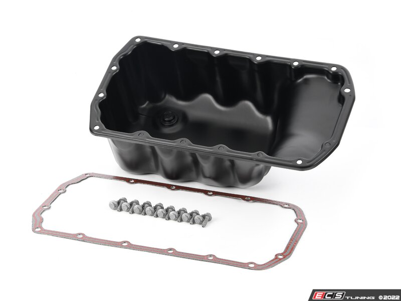 Assembled By ECS - 11137550483KT - Oil Pan W/ Drain Screw Plug & Washer ...