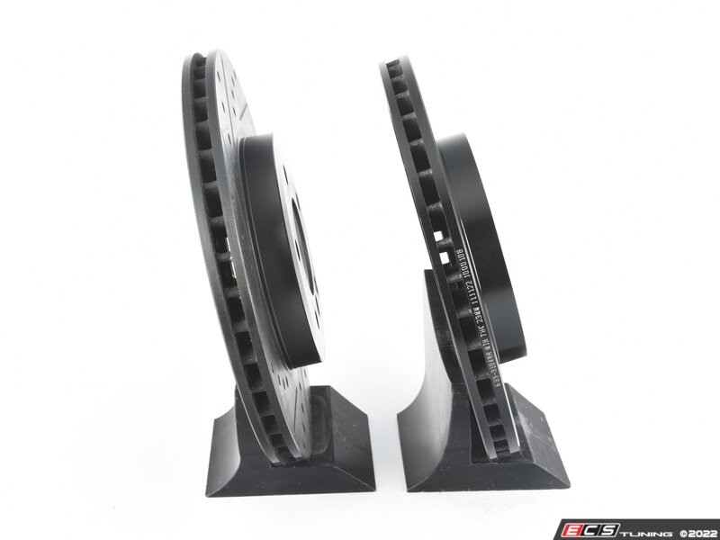 ECS - 34116864047-XS - Front V5 Drilled & Slotted Brake Rotors - Set ...