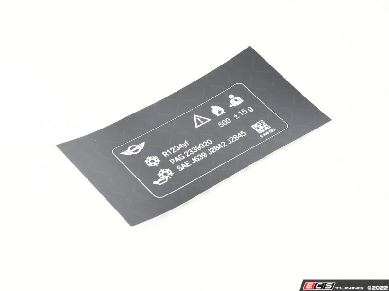 Genuine MINI - 71236995693 - LABEL, COOLANT (71-23-6-995-693)
