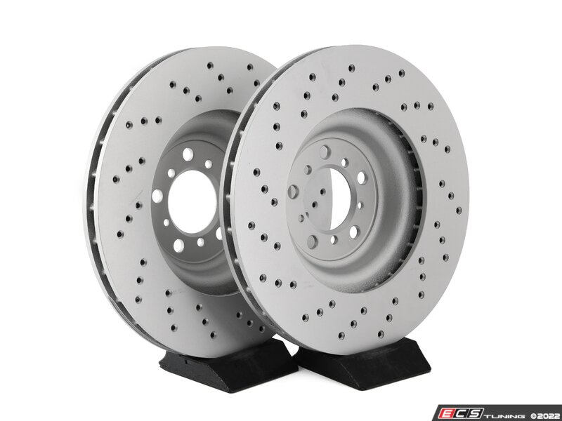 ECS - 34112284809-X - Front V5 Drilled Brake Rotors - Set (380x30)
