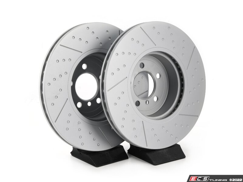 ECS - 34106797603-DS - Front V5 Dimpled & Slotted Brake Rotors - Set ...