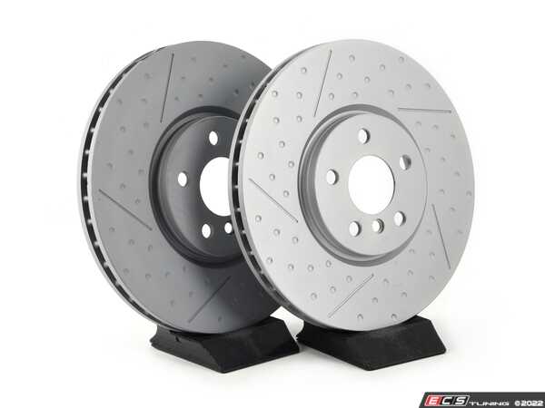 ECS - 34106864133-DS - Front V5 Dimpled & Slotted Brake Rotors - Set ...