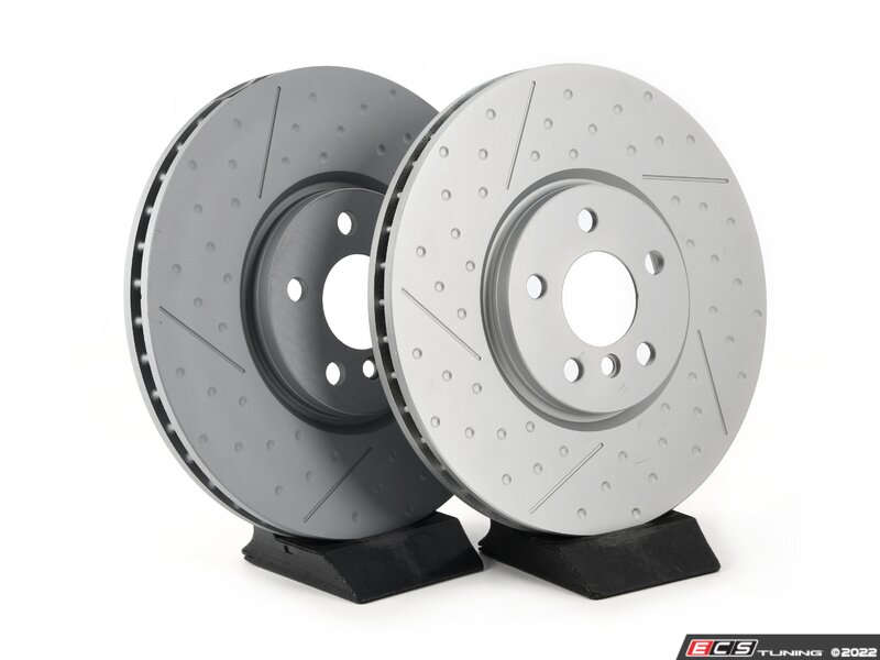 ECS - 34106864133-DS - Front V5 Dimpled & Slotted Brake Rotors - Set ...
