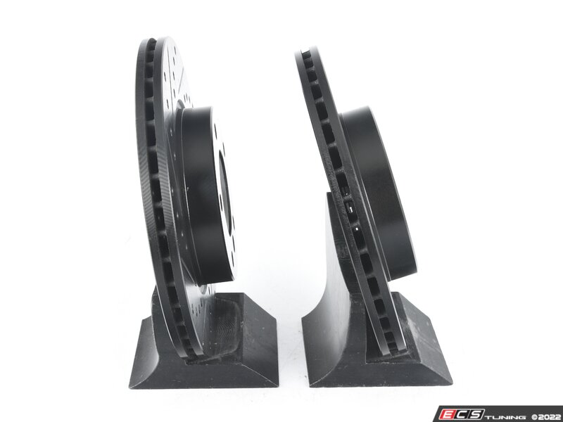 ECS - 34116864060-XS - Front V5 Drilled & Slotted Brake Rotors - Set ...