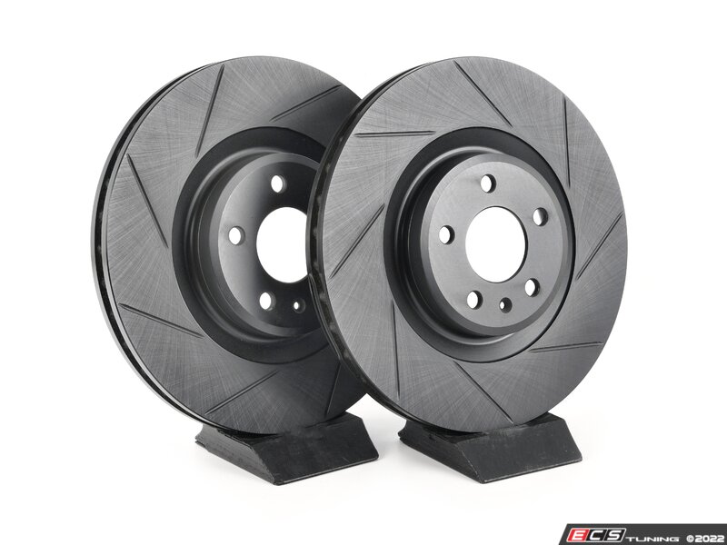 ECS - 8K0615301M-S - Front V5 Slotted Brake Rotors - Set (345x30)