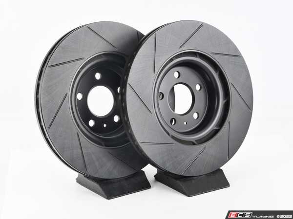 ECS - 8K0615301M-S - Front V5 Slotted Brake Rotors - Set (345x30)