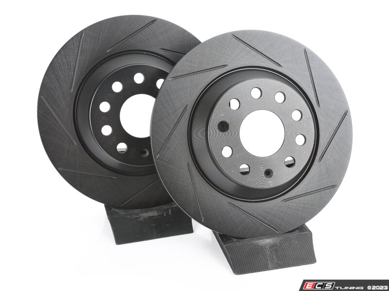 ECS - 3Q0615601A-S - Rear V5 Slotted Brake Rotors - Set (300x12)