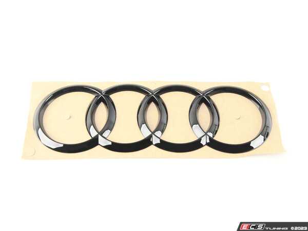 Genuine Volkswagen Audi - 8W0071802 - Rear Audi Rings Emblem - Black ...