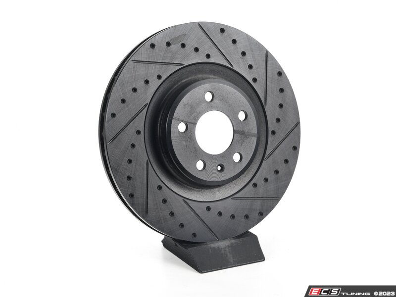 ECS - 8K0615301M-XS-R - Front V5 Dimpled & Slotted VAG Brake Rotor ...