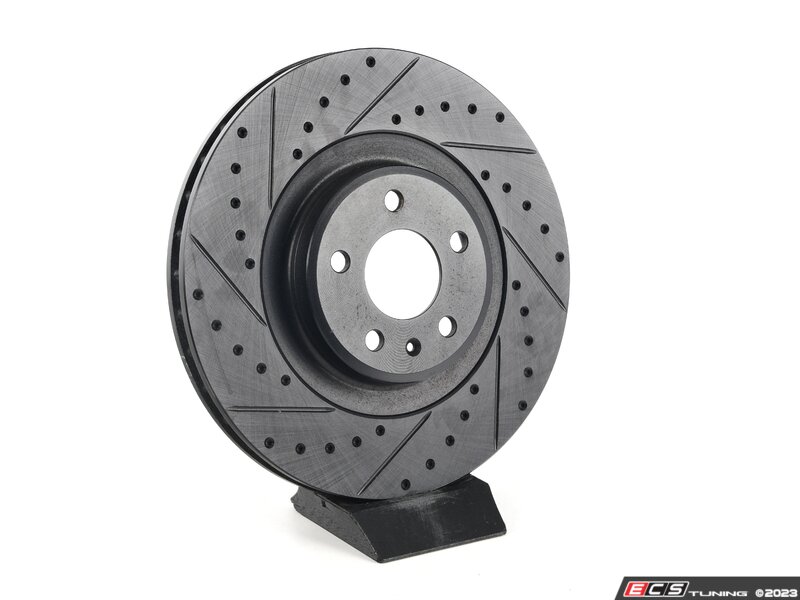 ECS - 8K0615301M-XS-L - Front V5 Dimpled & Slotted VAG Brake Rotor ...