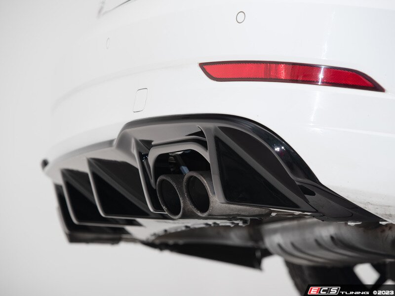 ECS - 049145LA01-01 - Audi 8V.5 S3 / A3 S line Rear Diffuser - Gloss Black